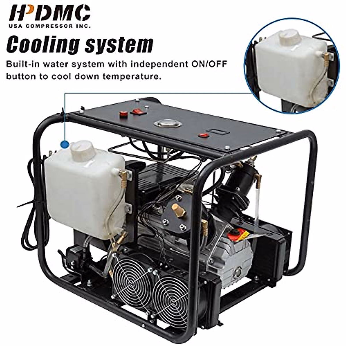 HPDMC High Pressure Air Compressor 110V - 2.2KW / 3HP - 2.1CFM @ 4500psi PCP Paintball Fill Station & Charging System, an Oil Water Separator for Free