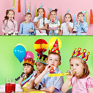 Hotop 48 Pcs Cat Party Blowouts Cat Birthday Party Supplies Kitty Blowers Dollhouse Cat Noisemakers Blowouts for Cat Birthday Baby Shower Party Favor Decorations