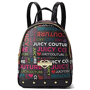 Juicy Couture Glam Backpack Black Multi Logo One Size