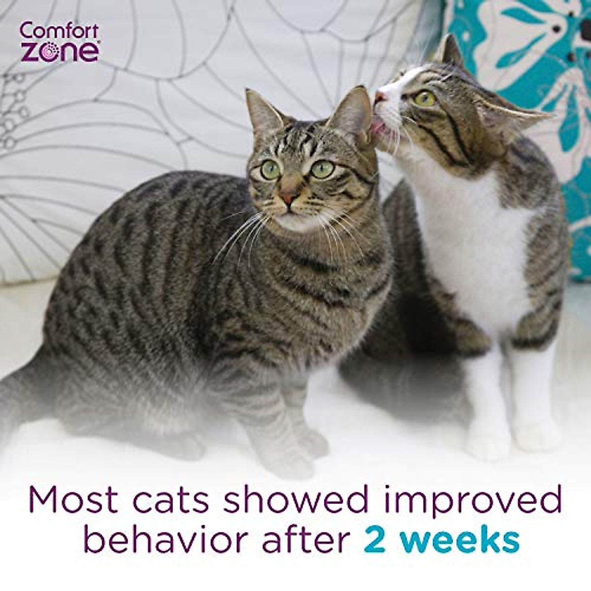 Comfort Zone Multi Cat Calming Diffuser Starter Kit: 1 Diffuser & 2 Refills; Pheromones to Reduce Cat Fighting, Spraying & Scratching