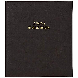 C.R. Gibson Black 'Little Black Book' Refillable 6-Ring Address Book, 440 Entries, 6.5" W x 7.25" L