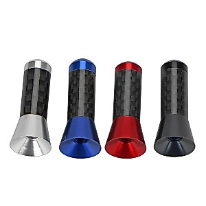 zipelo Car Short Antenna, 1.37" Carbon Fiber Short Antenna, Aluminum AM/FM Radio Signal Roof, Compatible for Most Vehicle Models, Universal Replacement Exterior Auto Accessories (Silver)