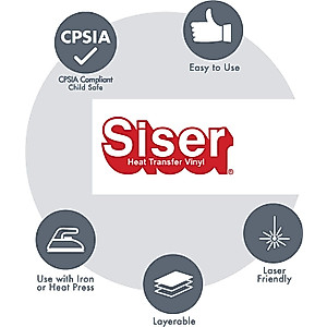 Siser EasyWeed Heat Transfer Vinyl 11.8" x 5ft Roll (3 Pack Bundle with Bonus Weeder)-Compatible with Siser Romeo/Juliet & Other Cutters - CPSIA Certified (White/Purple/Yellow)