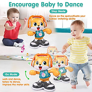 WITALENT Baby Toy 12-18 Months Talking Dancing Cat Toy for 1 Year Old Boys Girls Light Up Music Toddler Toys 1-2 Recording Interactive Early Educational Toys Gifts for 1 2 3 Years Old Boys Girls