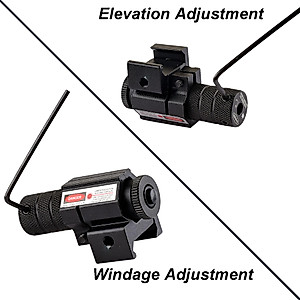 CTOPTIC Red Laser Beam Dot Sight Scope Rifles Pistols Lazer Laser Handguns Picatinny Mount