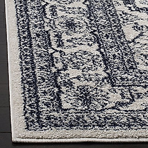 SAFAVIEH Adirondack Collection 2'6" x 4' Ivory / Navy ADR108R Oriental Medallion Non-Shedding Living Room Bedroom Accent Rug