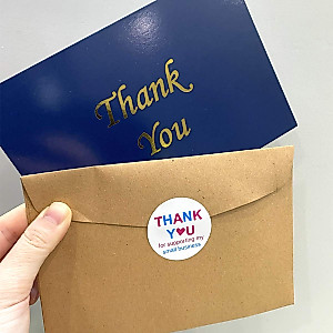Supporting Small Business Labels Order Package Seals Business Packaging Supplies,1.5 Inch Round Thank You Stickers for Business, Online Retailers, Boutiques，500 Pcs Per Roll.