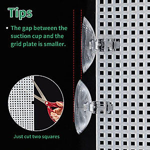 2 Pack Fish Tank Divider, Plastic Grid Cuttable Grid Plate Fish Separator with 12 Suction Cups DIY Designed Clear Easy to Bent 10 * 13in