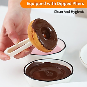 Donut Cutter with Dipping Plier, Donut Maker DIY Doughnut Cutter Biscuit Stamp Mould Desserts Cutter mould Kitchen Baking Tool
