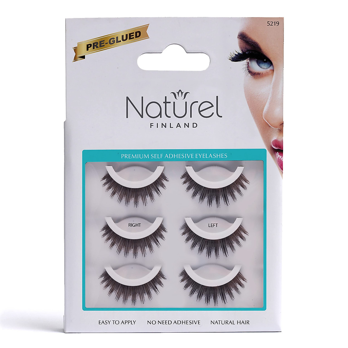 False Eyelashes Natural Face Eye Lashes - Self Adhesive Eyelash Strip - Pre Glued Falsies Eyelashes