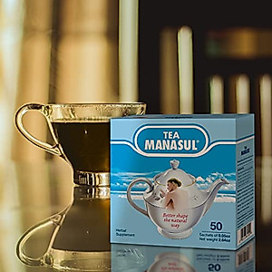 MANASUL CLASSIC - Laxative Infusion Based On Senna, Peppermint, Lemon Balm, Liquorice and Anise. Herbal Tea with Calming Effect. 50 Tea Sachets.