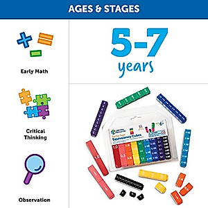 Learning Resources Fraction Tower Equivalency Cubes - 51 Pieces, Ages 6+ Math Learning Toys for Kids, Math Classroom and Homeschool Accessories, Fractions Learning for Kids,Back to School Supplies