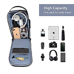 Konelia Anti-Theft Sling Chest Bag Backpack Waterproof Crossbody Shoulder Bag Travel Casual Daypack with USB Charge Port