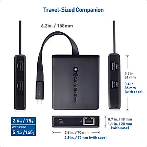 Cable Matters Dual Monitor USB C Hub (USB C Dock) with Dual 4K HDMI, 2X USB 2.0, Ethernet, and 100W Charging - Thunderbolt 4 / USB4 / Thunderbolt 3 Port Compatible with Windows