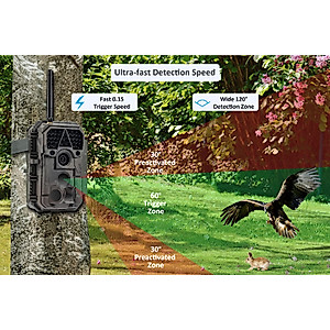 Meidase P100 WiFi Trail Camera, Bluetooth, 32MP 1296p, Game Cameras with 100ft Night Vision, Motion Activated, Waterproof