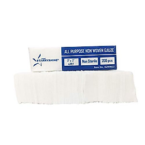 2"X2" Non-Woven 4-Ply Dental Medical Gauze Pad, Non-Sterile All Purpose Gauze Sponges, 4-Ply Cotton Filled Sponges Provide Maximum Absorption (1000 PCS (5 Pack))