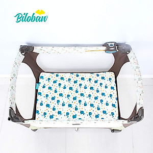 Pack and Play Sheets Fitted, 2 Pack Playard Sheet Fits for Graco Pack n Play Mattress, Mini Crib Sheets for Baby Boys & Girl