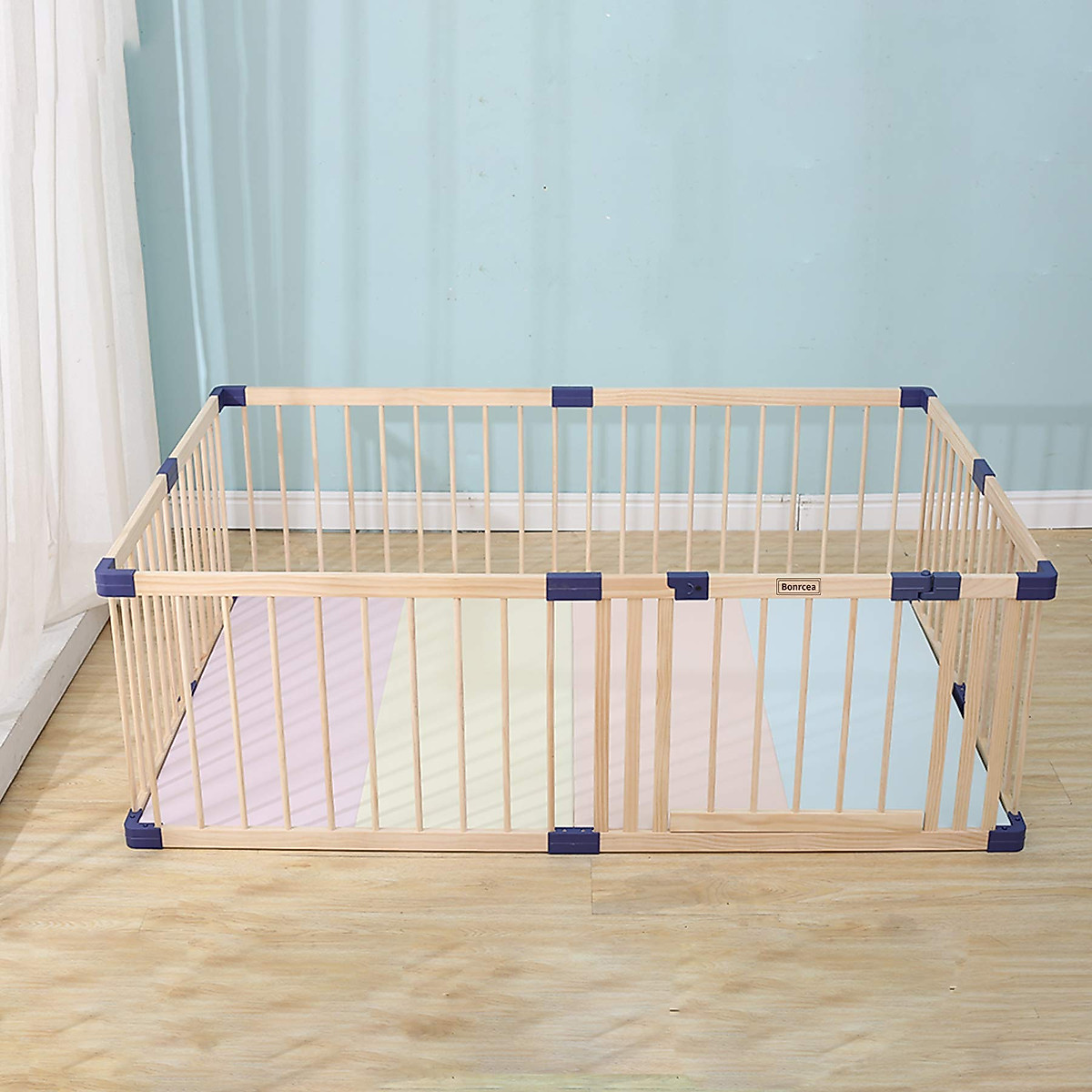 Baby Playpen, Corrales para Bebes, Baby Fence Indoor Outdoor, Toddler Safety Activity Center Playard with/Locking Gate,31sq. ft