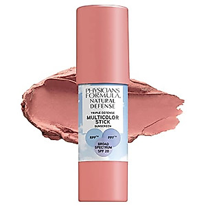 Physicians Formula Natural Defense Blush Multi Stick Makeup Sheer, Soft Pink, For Cheeks, Eyes And Lips