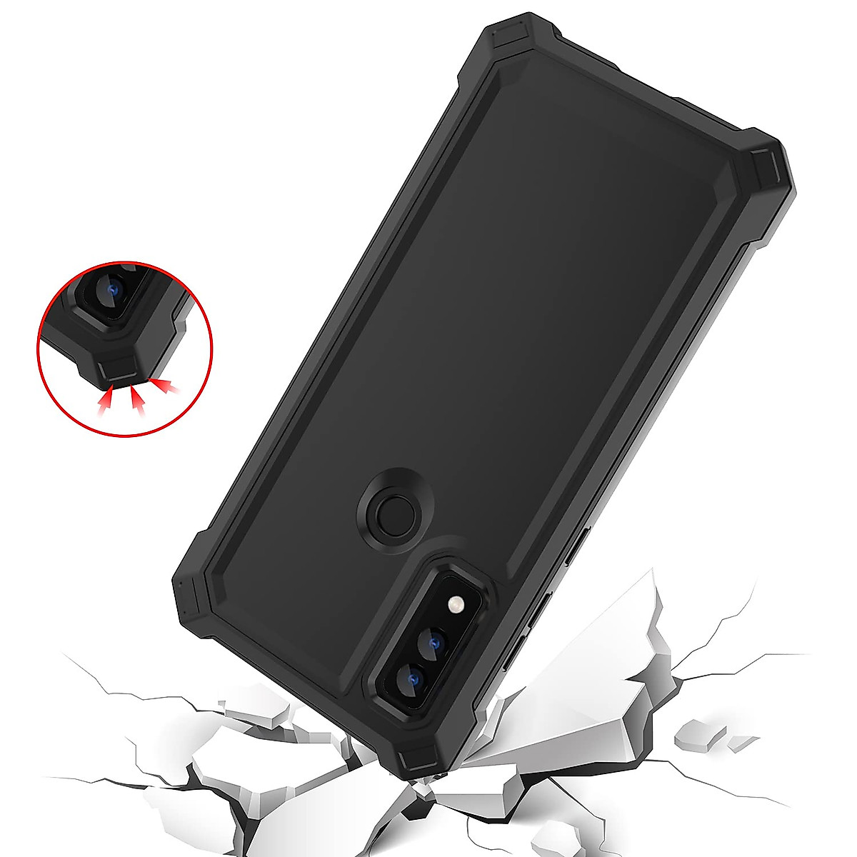 for AT&T Mastro 3 Case with Screen Protector+Cute Hidden Astronaut Phone Stand Holder