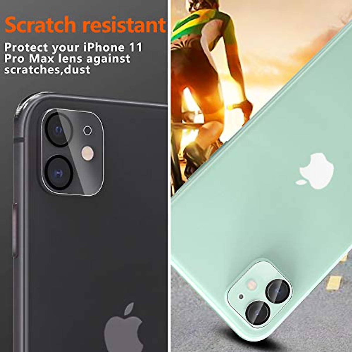 Ferilinso [3+3 Pack] 3 Pack Screen Protector for iPhone 11 with 3 Pack Camera Lens Protector Accessories Tempered Glass Film for iPhone 11 6.1 Inch