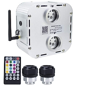 Engine Driver,AMKI Light Source for RGB Led Fiber Optic Star Ceiling Light Kit (32W-APP(Dual Heads Twinkle))