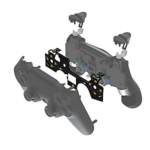 eXtremeRate Clicky Hair Trigger Kit for PS4 CUH ZCT2 Controller Shoulder Buttons, Custom Flashshot Trigger Stop Flex Cable for PS4 Slim Pro Controller JDM-040/050/055