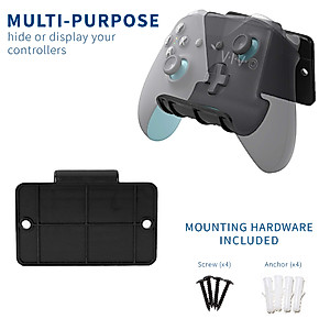 VIVO Universal Video Game Controller Wall Mount Holders, Compatible with PlayStation, Xbox, NVIDIA, Nintendo Switch Controllers, and More, 2-Pack, Black, MOUNT-GM01C