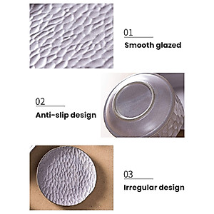 AB-Grade Porcelain Plate and Bowl Set,Kitchen Tableware Set,Ceramics Dinnerware Sets, 39 Pieces Nordic Style Porcelain Dinner Set for Family Gathering | Matte Series Purple Cereal Bowl Steak Plate an