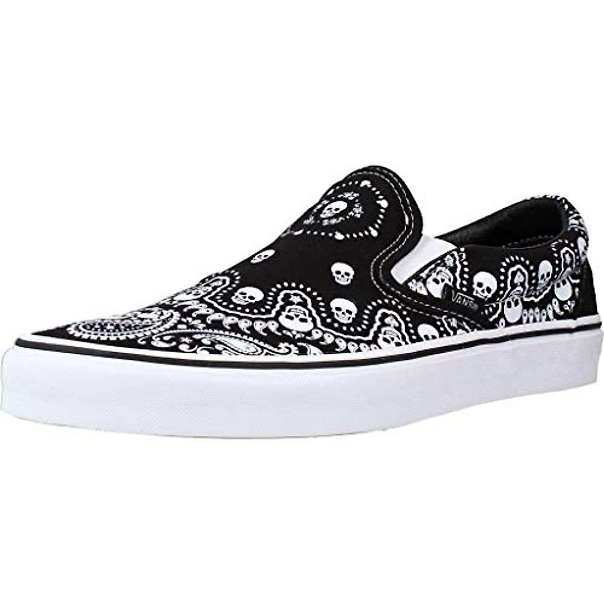 Vans Classic Slip-On™ (Bandana) Classic Black/White Men's 10.5, Women's 12 Medium