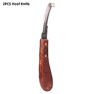 lukar 8PCS Horse Hoof Trimmers Farrier Tools Kit, Includes Horse Hoof Nipper, Horseshoe Cutting Pliers, Hoof Nail Clincher, Hoof Hammer, Hoof Knife, Rasp File, Horseshoe Brush