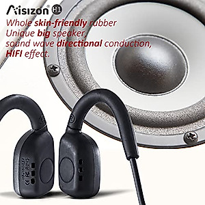 Aisizon Air Conduction Headphones H1, Over Ear Sports Wireless Bluetooth Headphones, Open Ear Headphones Wireless Bluetooth for Runing, Gym Workout, Sports