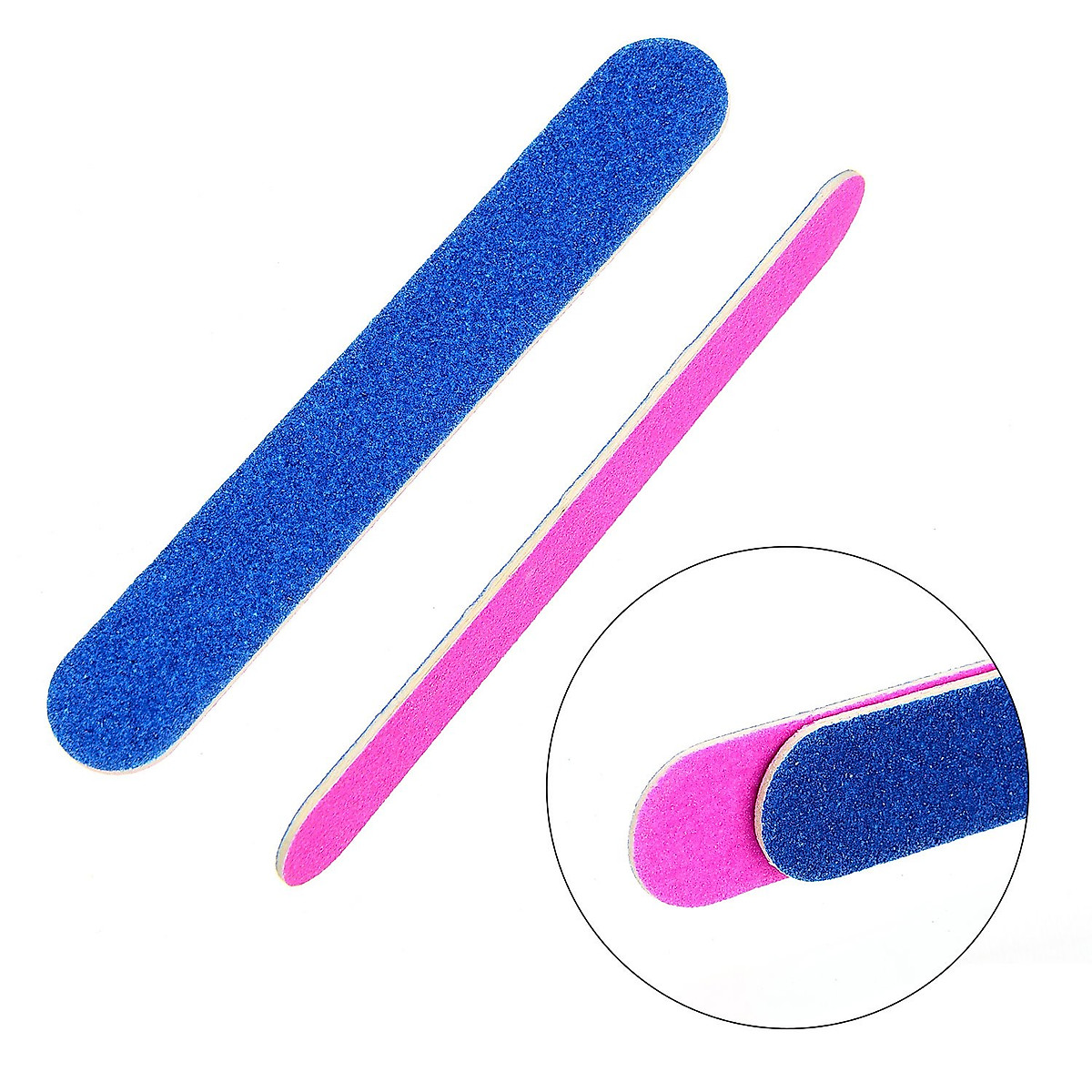 100 Pieces Emery Boards for Nails Disposable Nail Files Double Sided Manicure Tools (3 inch)
