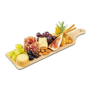 Restaurantware Nature Tek Bamboo Disposable Cheese/Charcuterie Board - 11 3/4" x 3 1/2" - 2 count box