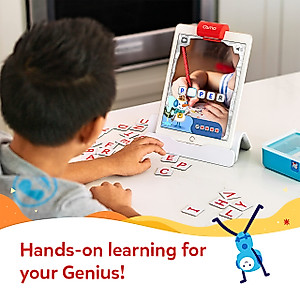 Osmo - Genius Words for iPhone, iPad & Fire Tablet - Ages 6-10 - Interactive Letter Recognition,Phonics,Sight Words & Spelling - Educational Learning Games - STEM Toy - Boy & Girl (Osmo Base Required)