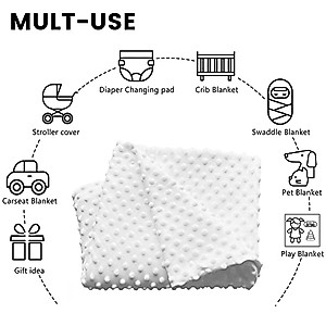 Dinosaur Custom Baby Blanket with Name Personalized Baby Blankets for Boys Girls Toddler Blanket Newborn Super Soft Comfy Patterned Minky with Double Layer Dotted Backing 35 x 45 Inch