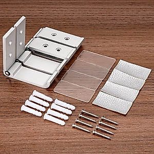 Linkidea Foldable Wall Mounted Coat Hooks, 4 Pack Aluminum Alloy Retractable Headphones Holder, Self Adhesive Robe Hat Towel Keys Bags Hanger for Home, Silver