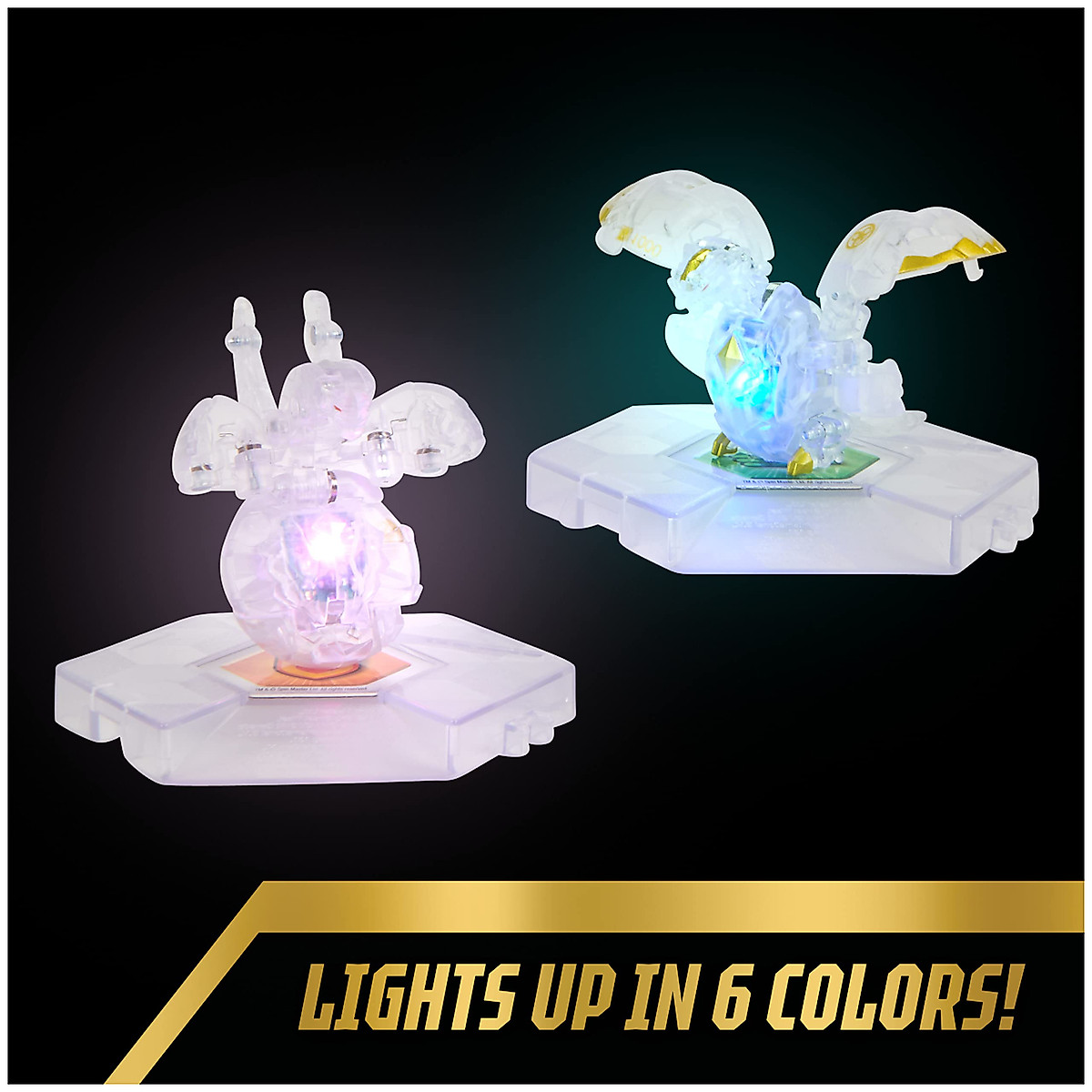 Bakugan Evolutions, Bakugan Genesis Collection Pack, 2 Light Up Bakugan Action Figures, 4 Exclusive Bakugan, 2 Nanogan, 8 Bakugan Cards and 4 BakuCores, Kids Toys for Boys Ages 6 and Up