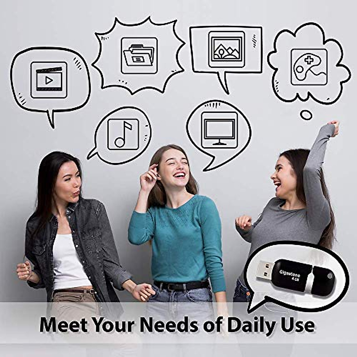 Gigastone V10 4GB USB2.0 Flash Drive 4G Flash Drive Thumb Drive Memory Stick Pen Drive Capless Retractable Design