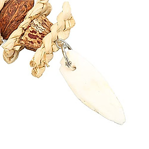 Zerodis Corn Leaf Nut Chew Toy,Bird Chewing Toy Bird Cage Gnawing Toy with Stainless Steel Hook Corn Leaf Nut