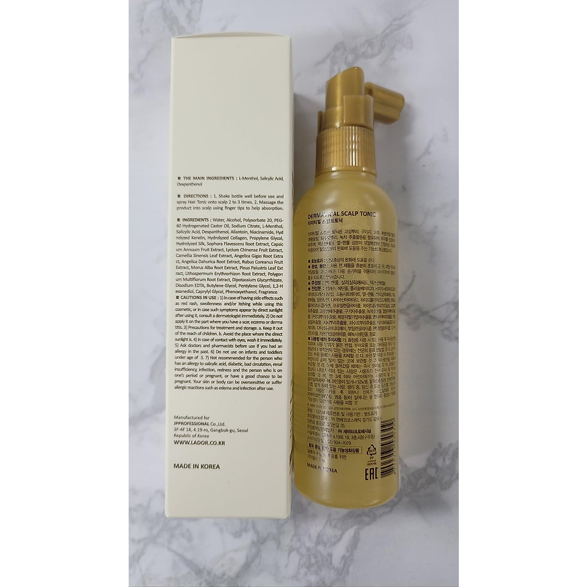 LA'DOR Dermatical Scalp Tonic - For Sensitive & Thinning Hair - 4.05 Fl Oz, Leave-in Spray Conditioner, Cleanse, Reduce Hair Loss