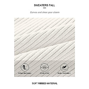 MEROKEETY Women's 2024 Square Neck Long Sleeve T Shirts Slim Fitted Ribbed Knit Casual Tee Tops, White, S