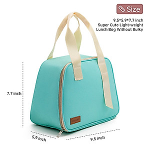 NORTOMY Insulated Lunch Bag for Women Men,Waterproof Cooler Lovely Canvas Lunch Bags for Women,Perfect size Reusable lunch bag for lunch box for Work Picnic