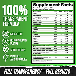 ALPHA LION Superhuman Intra Workout Powder for Men & Women, Amino Acids Drink, Muscle Recovery Supplement, BCAA Powder, Electrolytes & Hydration Mix (42 Servings, Lime Flavor)