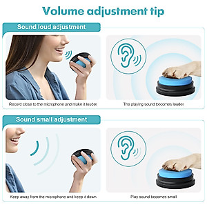 5 Pack-Dog Buttons for Communication Starter Pack,𝘿𝙤𝙜 𝘽𝙪𝙩𝙩𝙤𝙣𝙨 𝙏𝙖𝙡𝙠,Training Pet to Speaking Buttons,Speech Buttons with Words Voice Record Buttons,Push Buttons to Talk-Dog Gifts&Stuff