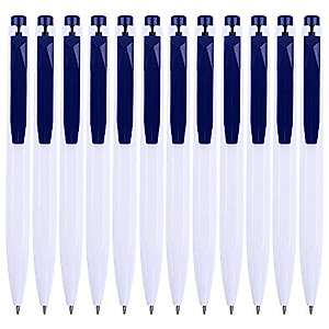 BAOKE Retractable Advanced Ink Ball Point Pens Blue Pens, Medium Point Ballpoint Pen, Ultra Smooth Writing, Pack of 12 Pcs B59 (blue)