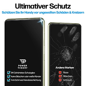 Power Theory Designed for Samsung Galaxy S21 FE 5G Screen Protector Tempered Glass [9H Hardness], Easy Install Kit, 99% HD Bubble Free Clear, Case Friendly, Anti-Scratch, 2 Pack