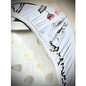 California Trendz Fitted Tablecloth Rectangle Cover 6 Ft Folding Table-Size 30x72 in.Flannel Backed Vinyl Plastic Tablecloth,Elastic Table Cover,Waterproof Fitted for Camping,Patio,Outdoor