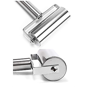 Stainless Steel Rolling Pin Pastry Pizza Fondant Bakers Roller Metal Kitchen Utensils Ideal for Baking Dough, Pizza, Pie, Pastries, Pasta and Cookies