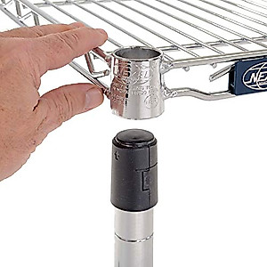 Nexel Commerical Wire Shelf Platform Dunnage Storage Rack, 21" x 36" x 14", Chrome